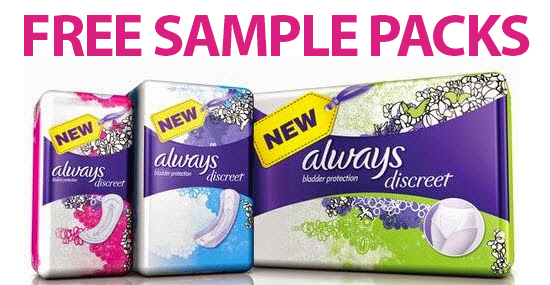 Free Always Discreet Sample Pack — Deals from SaveaLoonie!