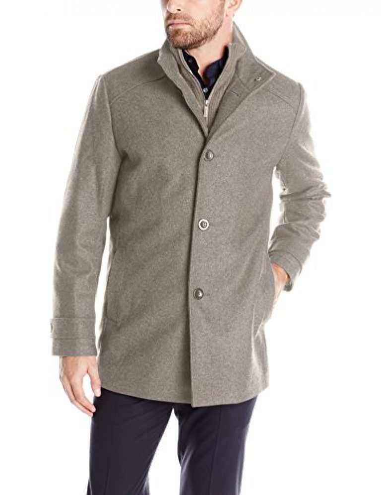 Kenneth Cole New York Men's Wool-Blend Coat with Bib — Deals from ...
