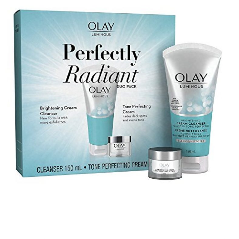 Olay Luminous Perfectly Radiant Facial Cream and Cleanser, Duo Pack ...