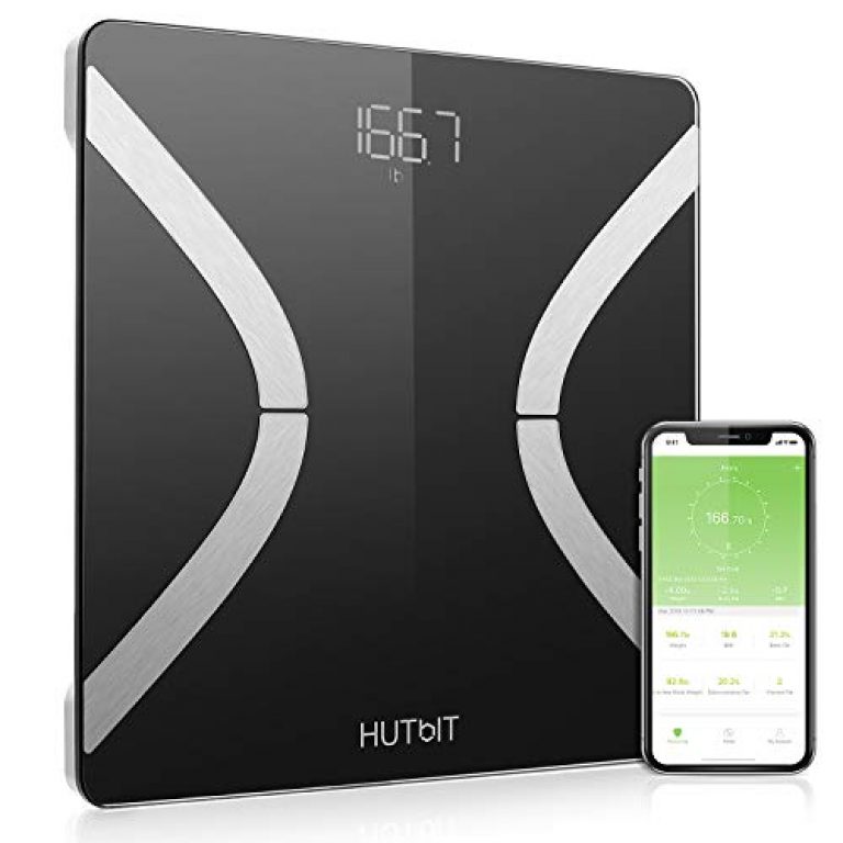 HUTbIT Bluetooth Body Fat Scale, Smart Body Composition Monitor BMI ...