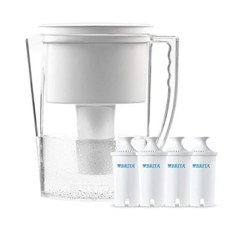 Brita VALUE PACK Slim Water Filter Pitcher with 4 Advanced Replacement ...