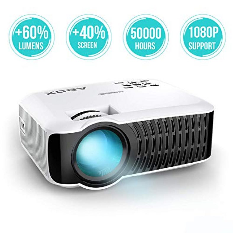 GooBang Doo ABOX T22 Mini Portable Projector,1080p HD Multimedia Home ...