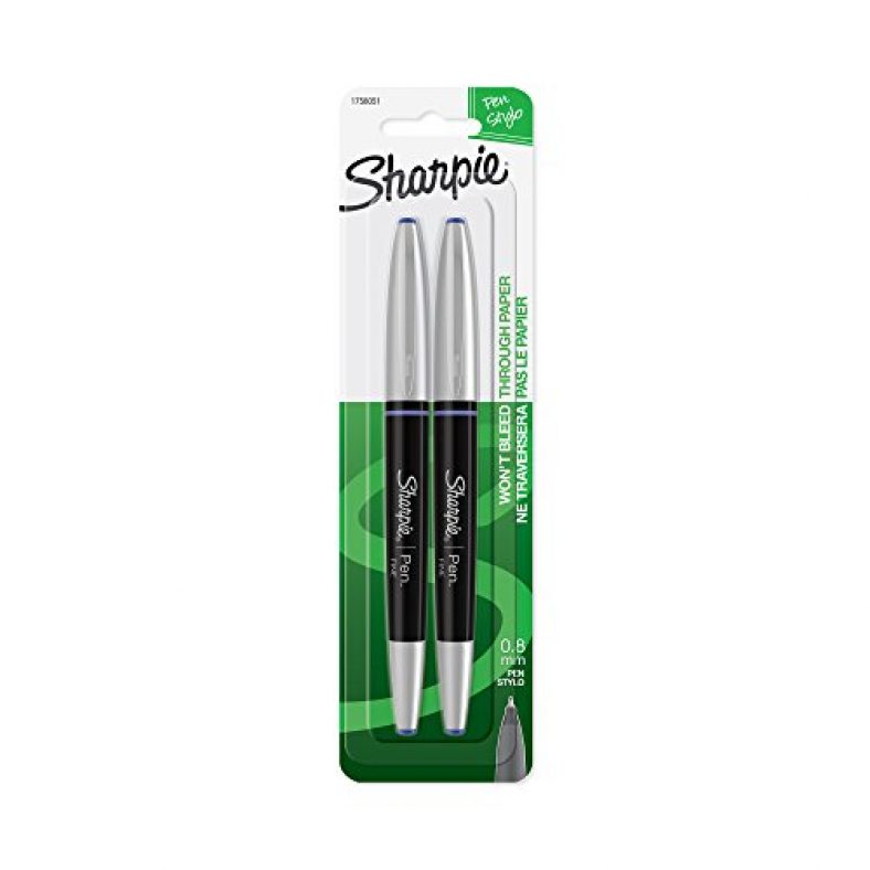 Sharpie Pen Grip Fine Point Pen, 2 Blue Ink Pens — Deals from SaveaLoonie!