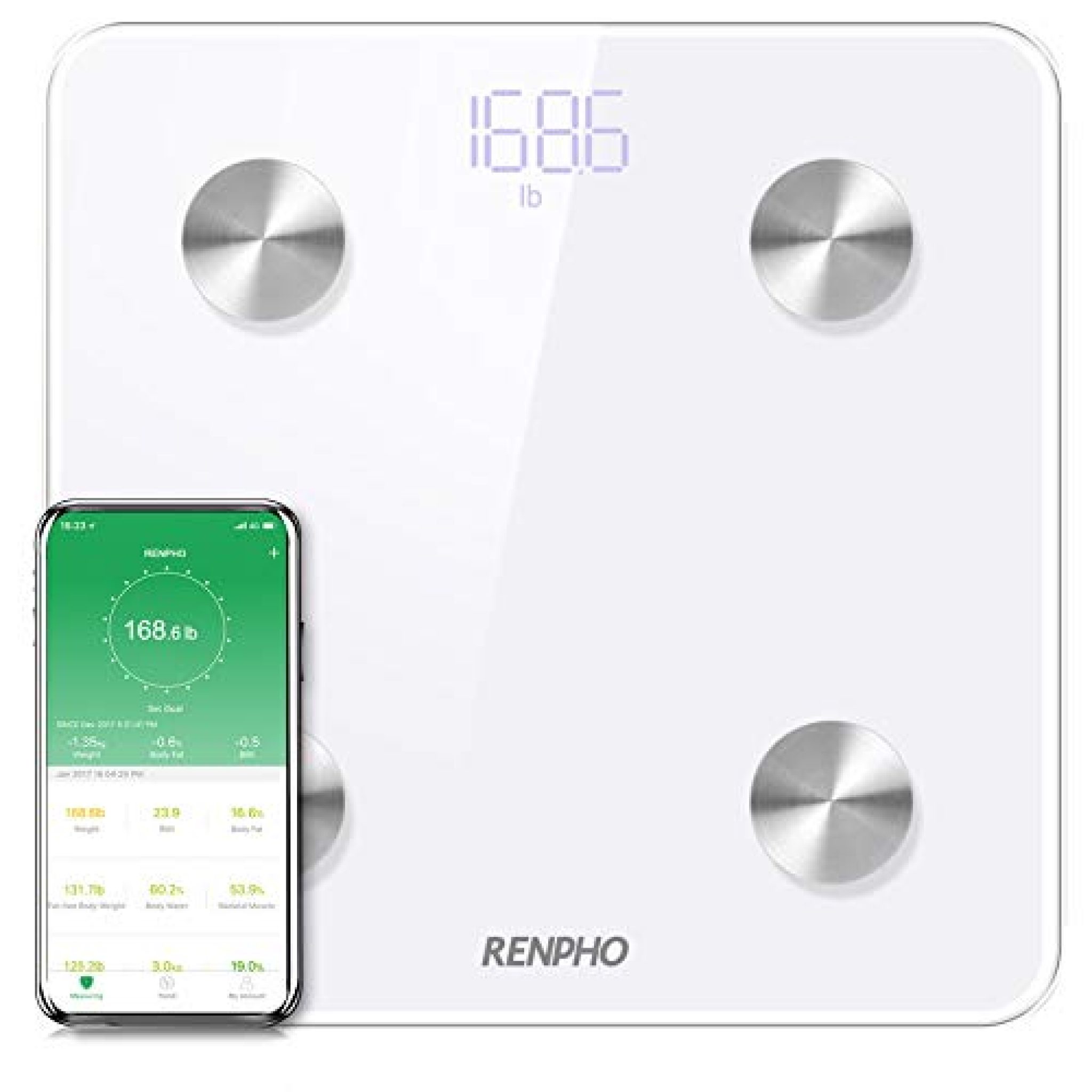 RENPHO Smart Digital Bluetooth Bathroom Weight Scale — Deals from ...