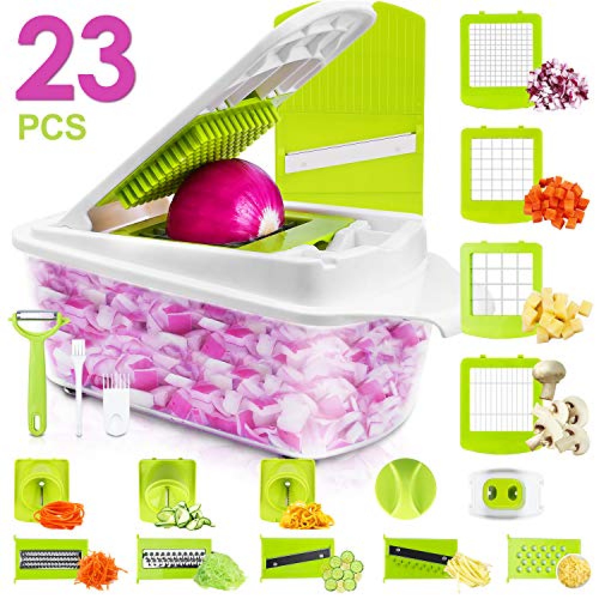 Sedhoom 23 in 1 Vegetable Chopper Food Chopper Onion Chopper Mandoline ...