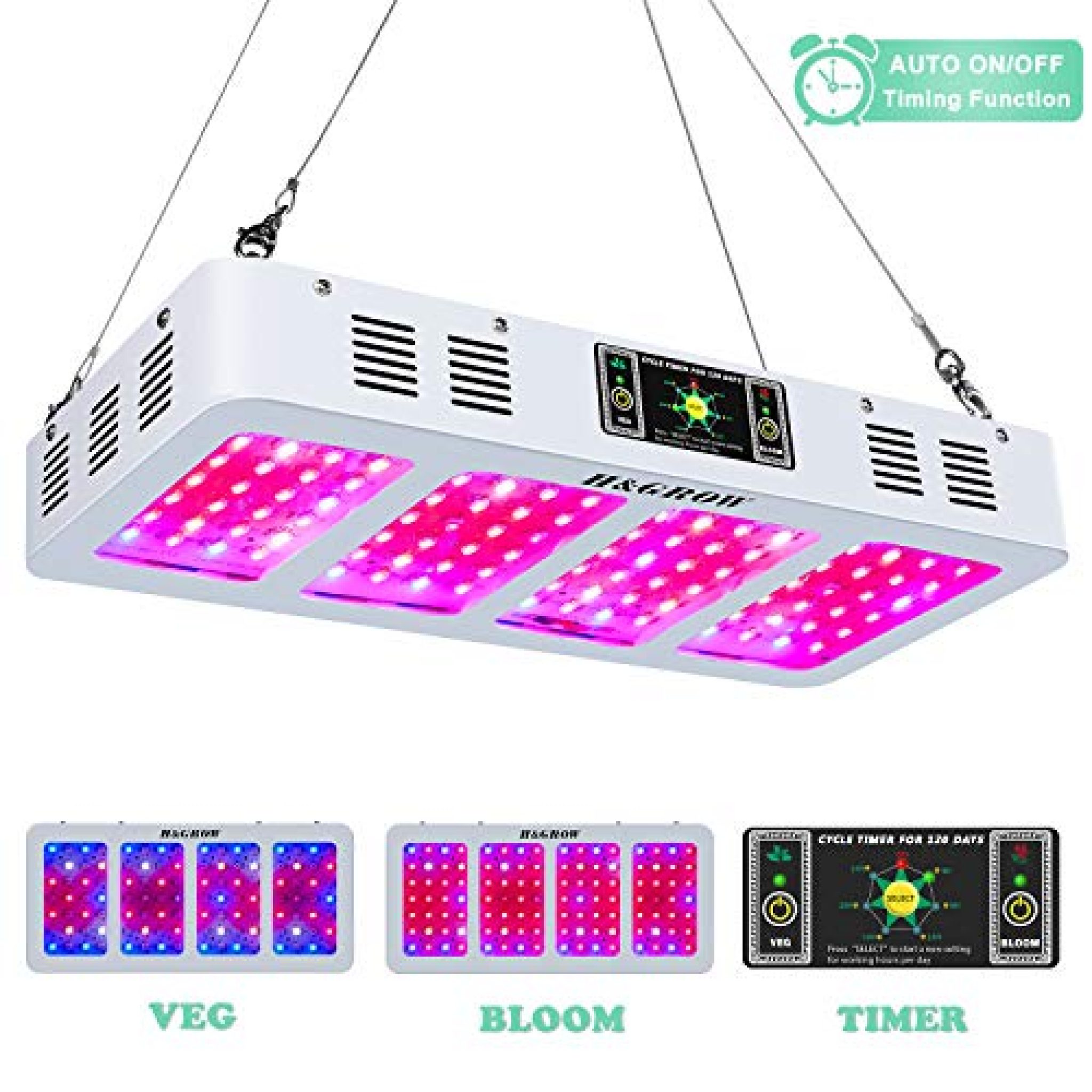 H&GROW 1200w LED Grow Light Full Spectrum — Deals from SaveaLoonie!