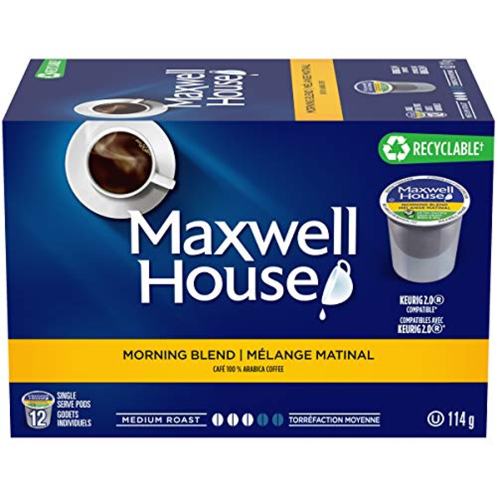 Maxwell House Morning Blend Coffee K-Cup Pods, 12 Pods — Deals from ...
