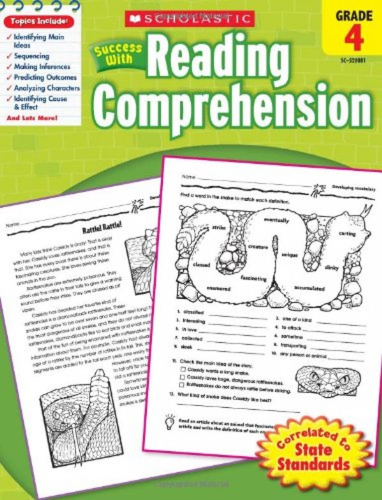 Scholastic Success With Reading Comprehension Grade 4 Deals From Scholastic Success With Reading Comprehension Grade 4 Deals From