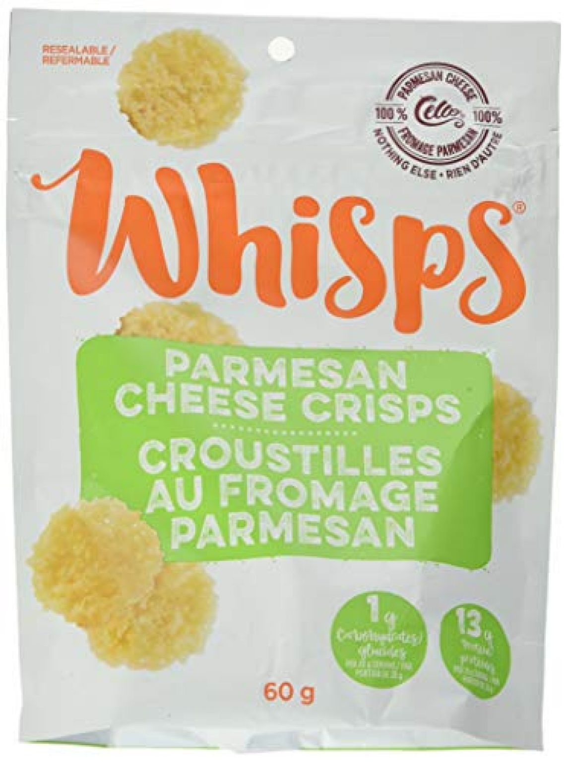 WHISPS Parmesan Cheese Crisps, 60 G — Deals from SaveaLoonie!