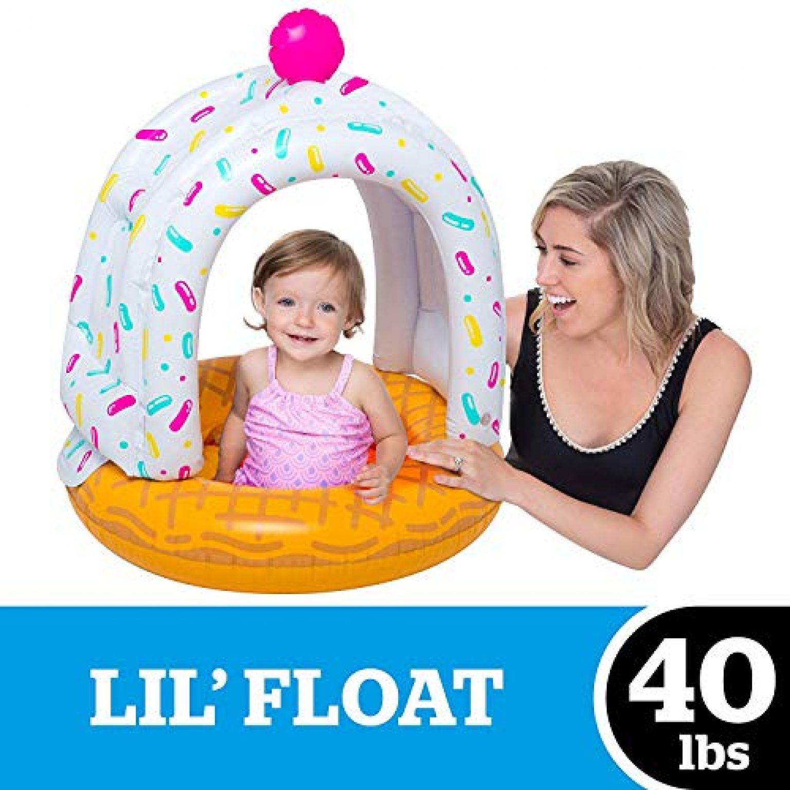 BigMouth Inc. Lil' Cute Ice Cream Cone Float with Canopy - Ultra ...