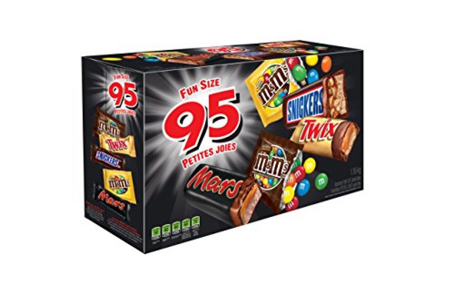 MARS ASSORTED Chocolate Halloween Candy Bars, Variety Pack, 95 count ...