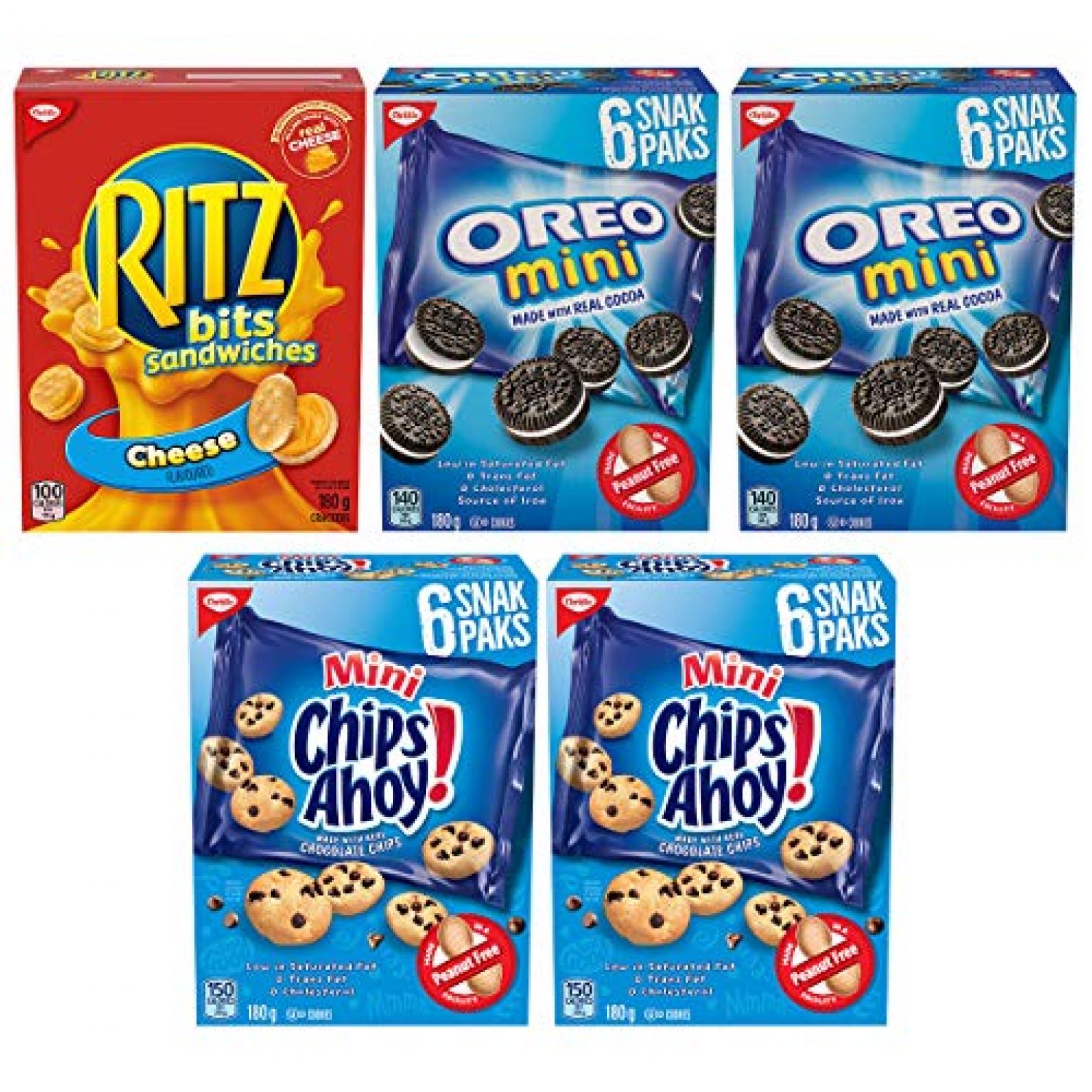 Christie Mini Cookie & Cracker Variety Snack Pack, 5 Packs, 900 G ...