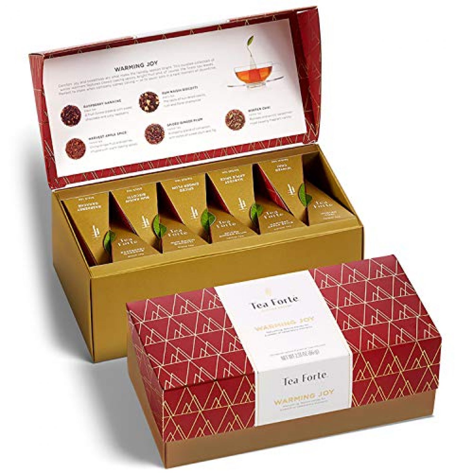 Tea Forte Warming Joy Presentation Box Featuring Seasonal & Festive Tea ...