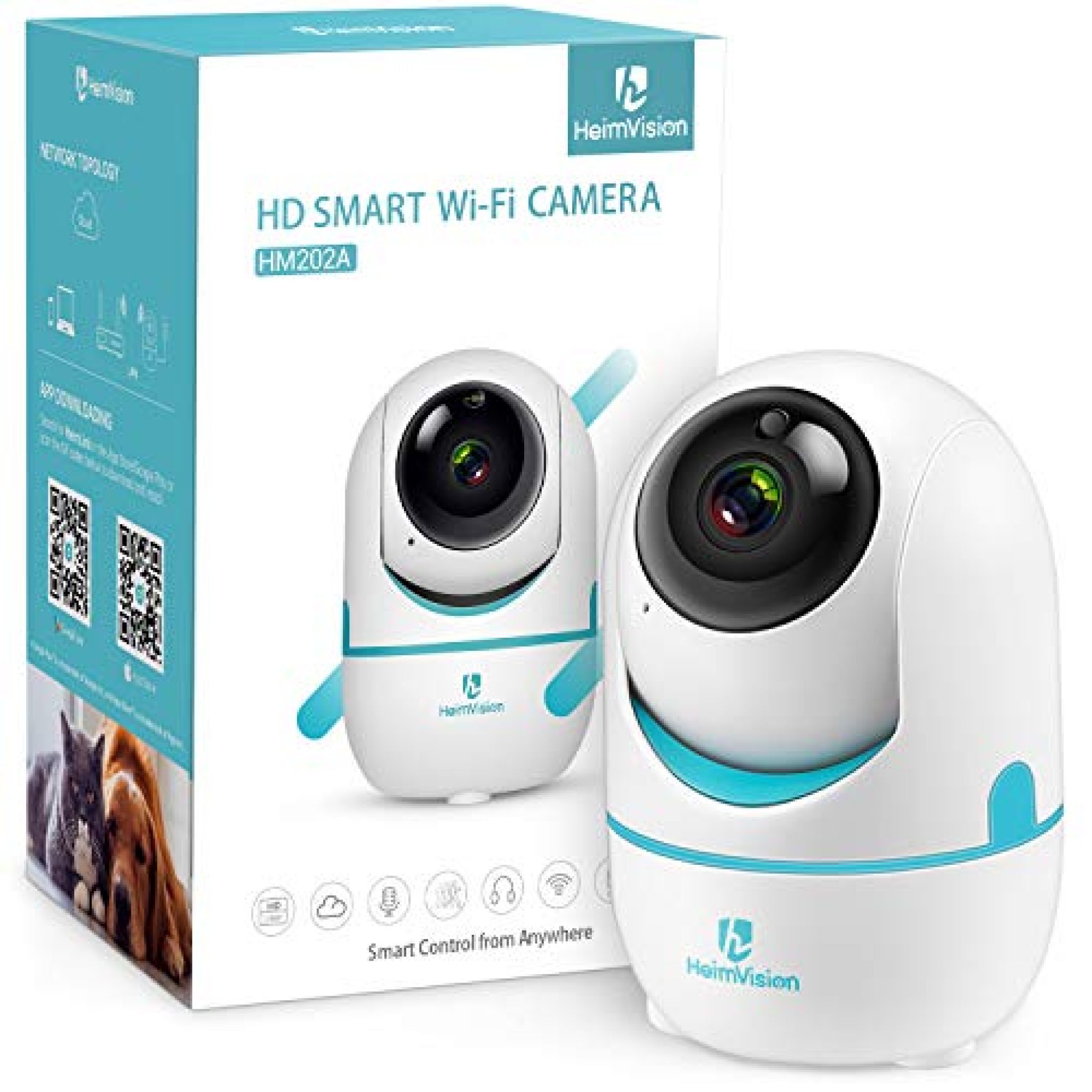 Heimvision Security Camera, WiFi Camera with Night Vision/PTZ/Two-Way ...
