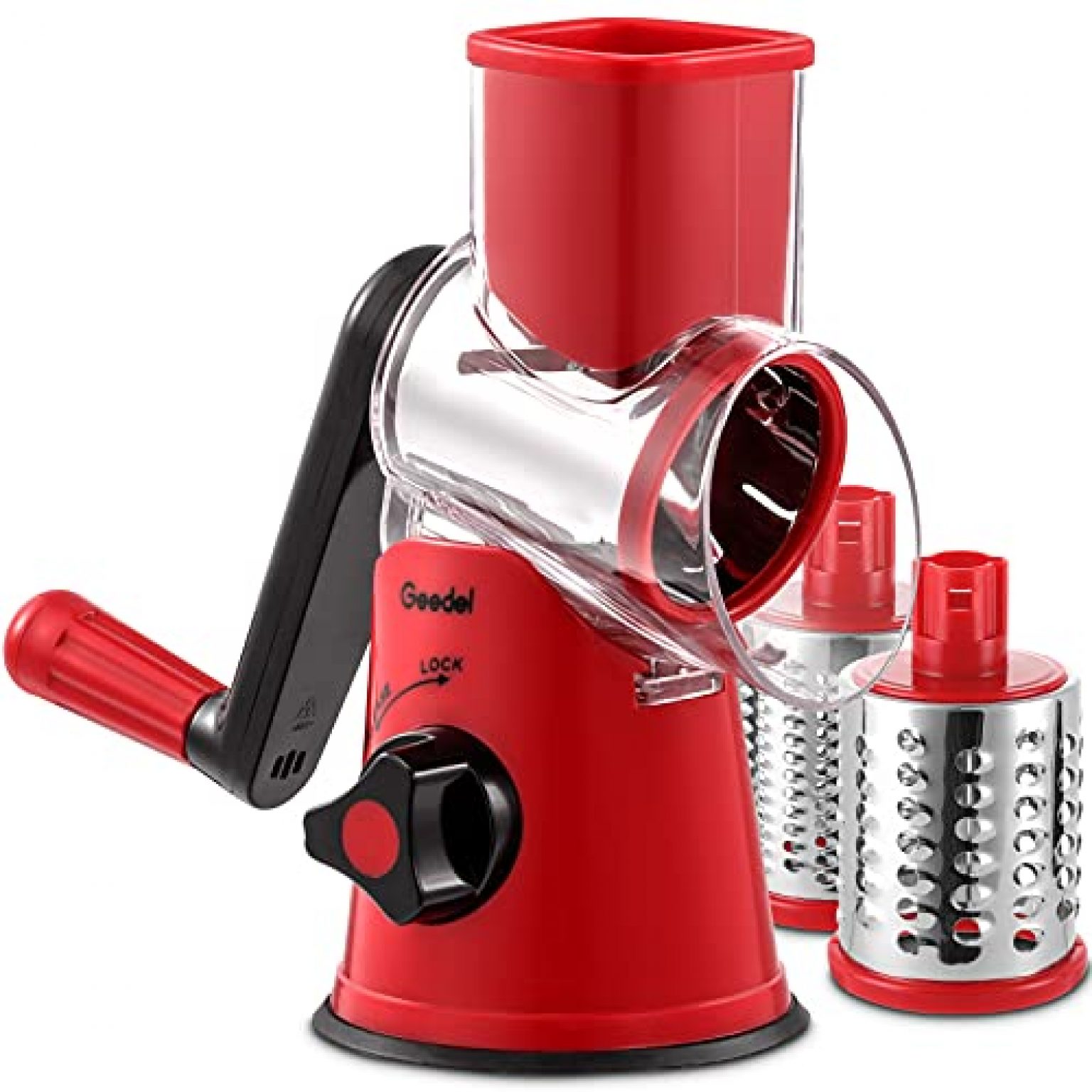 Geedel Kitchen Cheese Grater, Rotary Mandoline Vegetable Slicer with ...