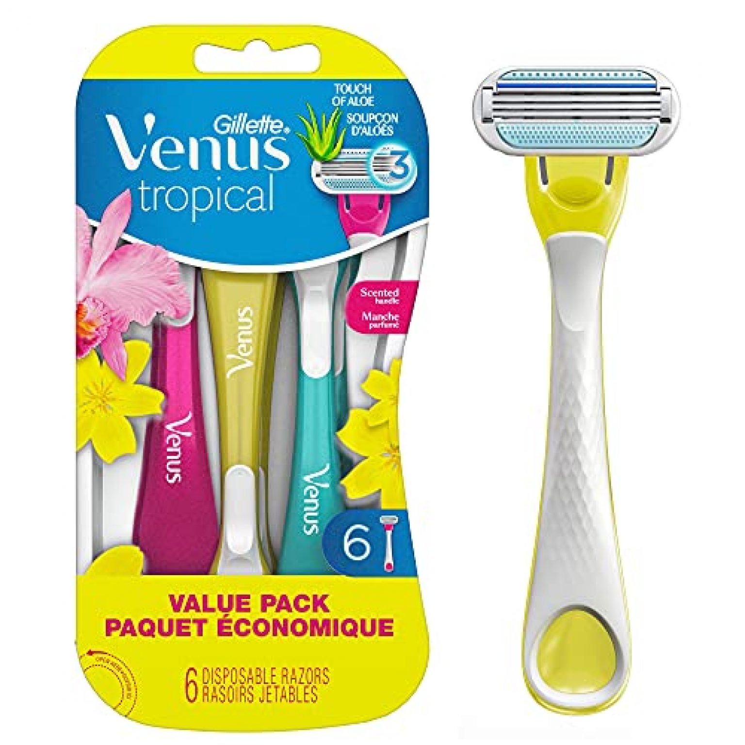 Gillette Venus Tropical Value Pack, 6 Disposable Razors — Deals from ...