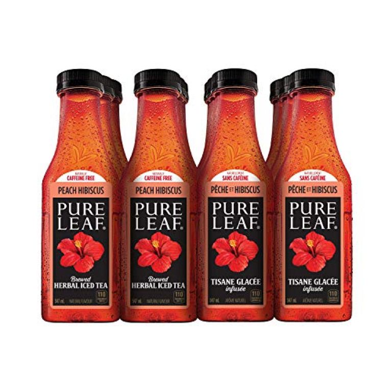 Pure Leaf Peach Hibiscus Herbal Iced Tea, 547mL Bottles, 12 Pack ...