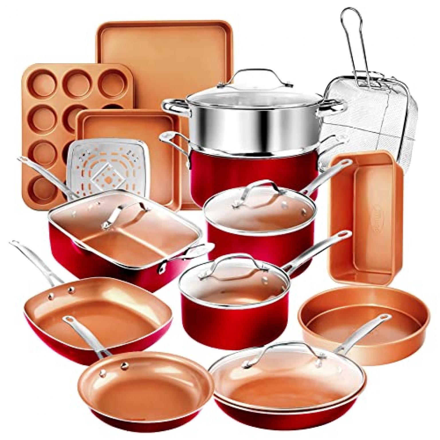 Gotham Steel Cookware + Bakeware Set, 20 Piece — Deals from SaveaLoonie!