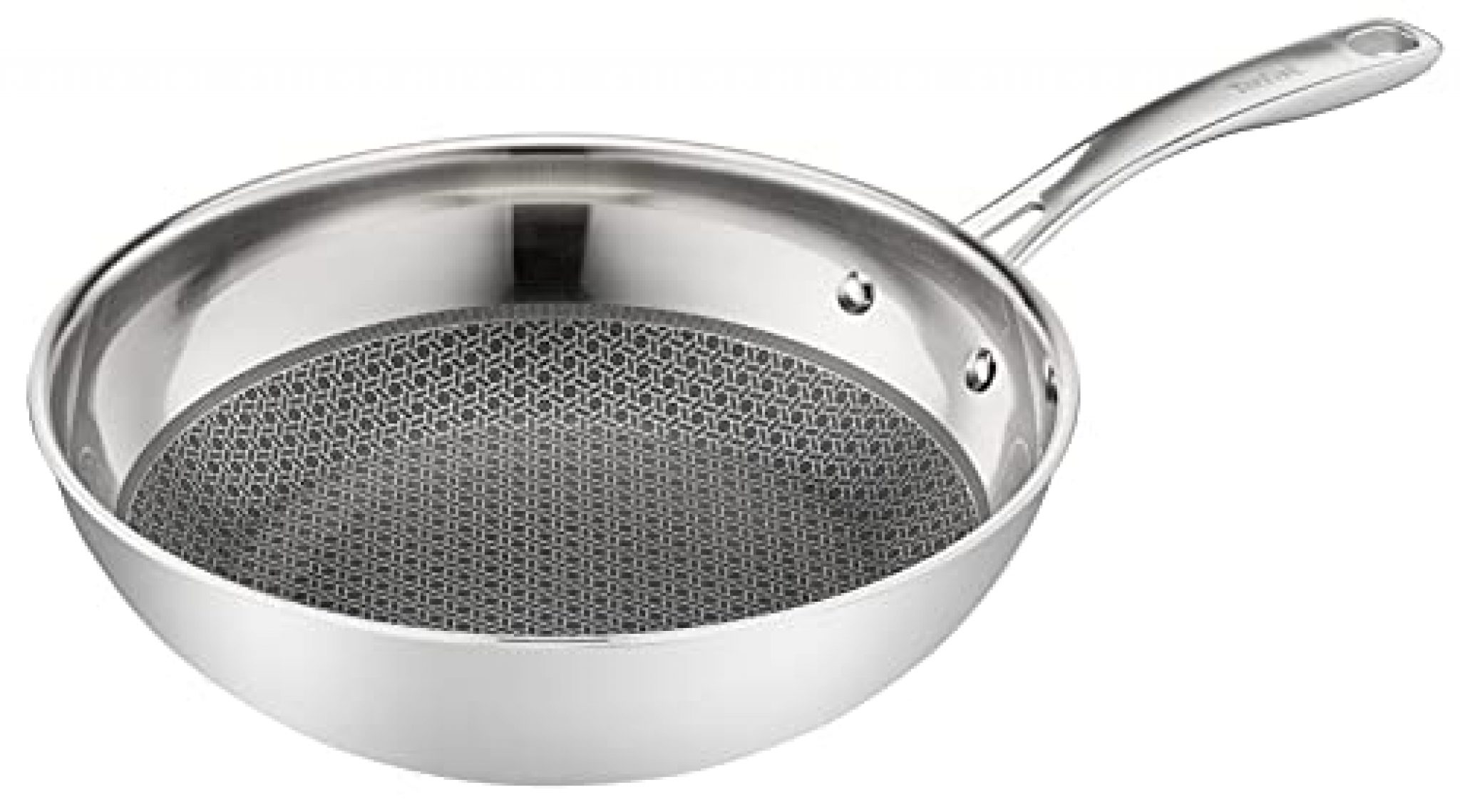 T-Fal Hybrid Mesh, Tri-Ply Bonded Non Stick 28cm Frypan with Stainless ...