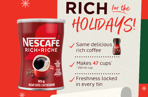 NESCAFÉ Coupon | Nescafe Rich Instant Coffee — Deals from SaveaLoonie!