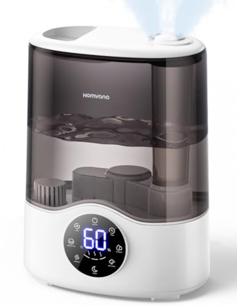 Homvana Smart Humidifier Warm & Cool Mist 7L, Top-Fill Humidifier ...