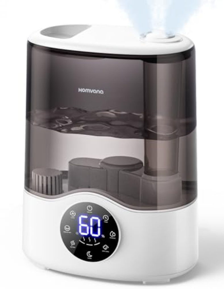 Homvana Smart Humidifier Warm & Cool Mist 7L, Top-Fill Humidifier ...